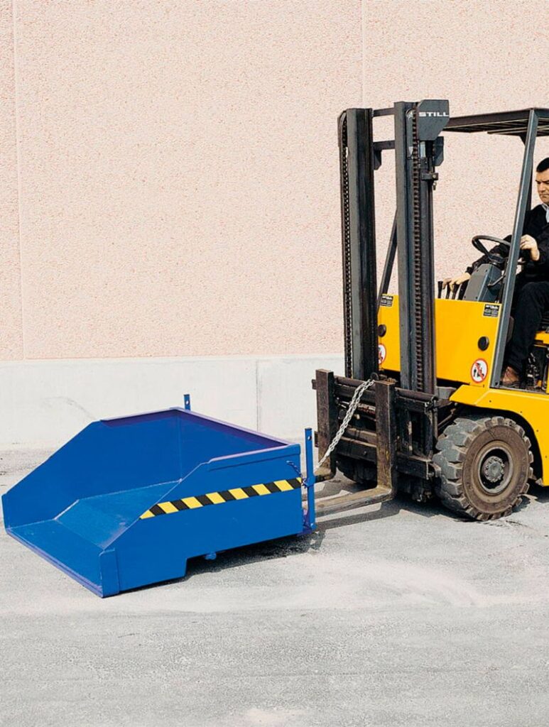 Contenedor basculante para recogida de escombros