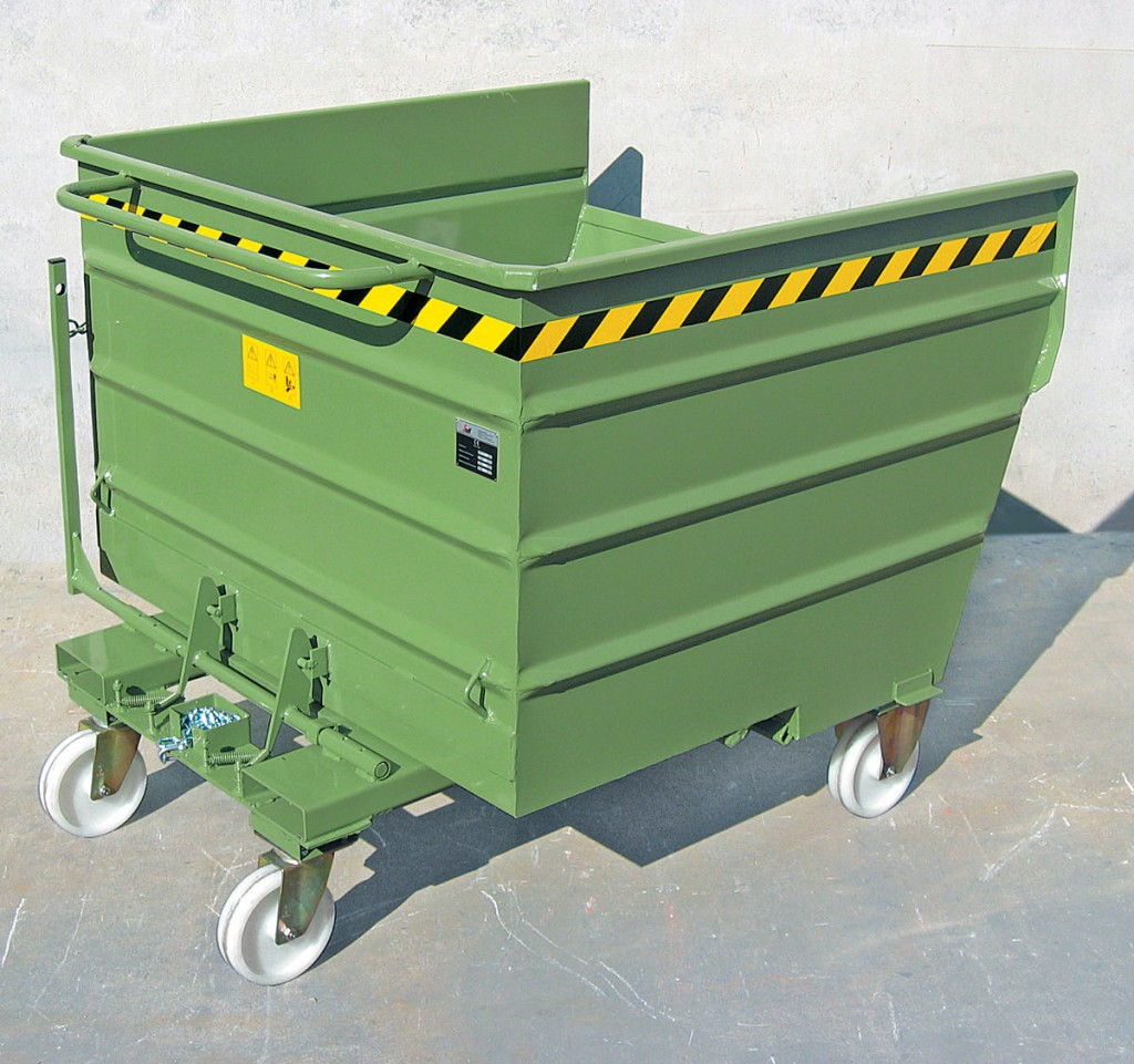 Contenedor basculante con ruedas