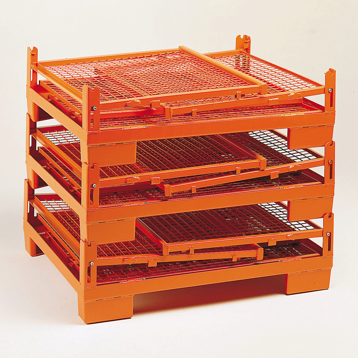 Contenedor de seguridad de malla plegable