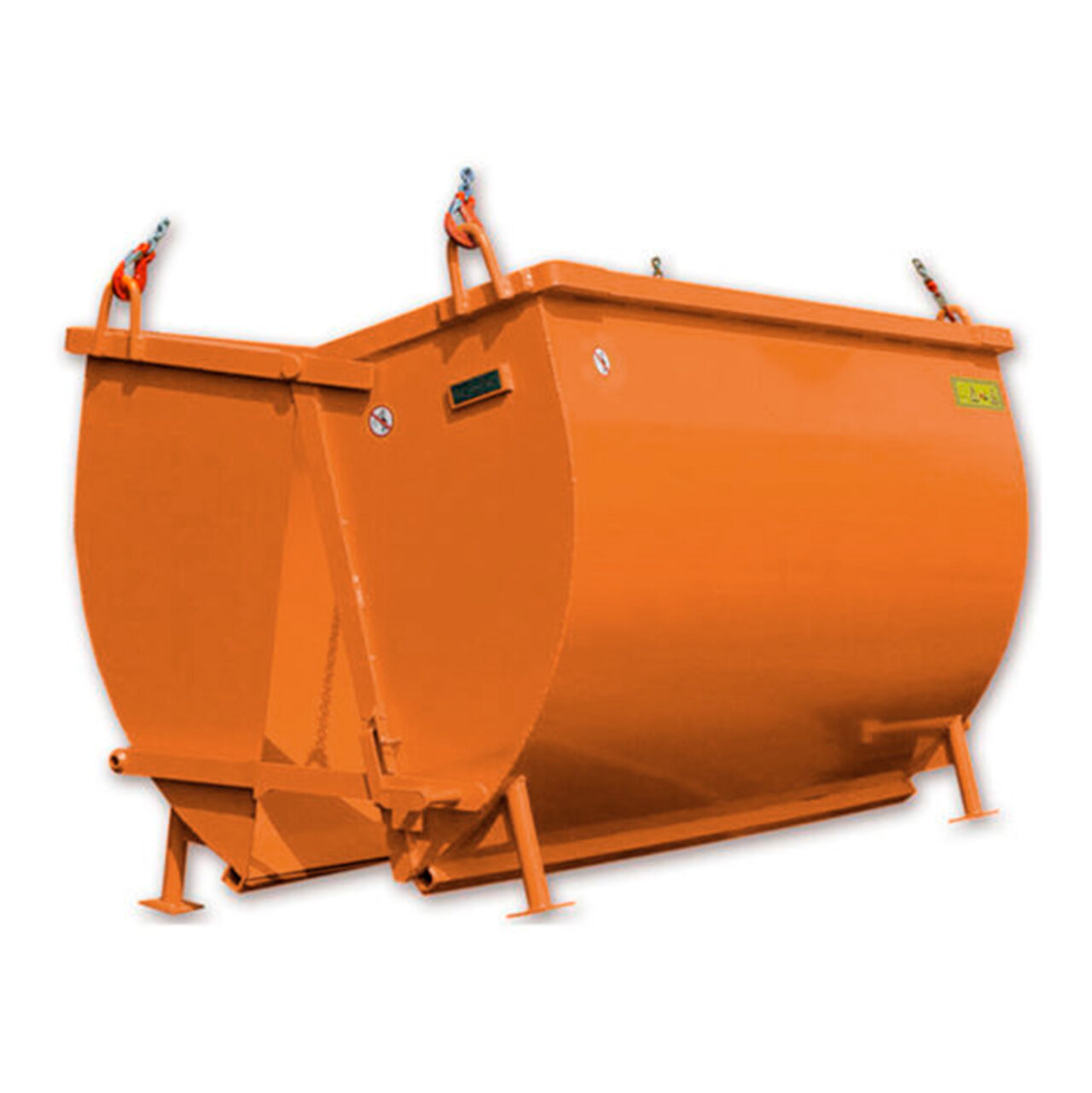 Contenedor para escombros con apertura inferior