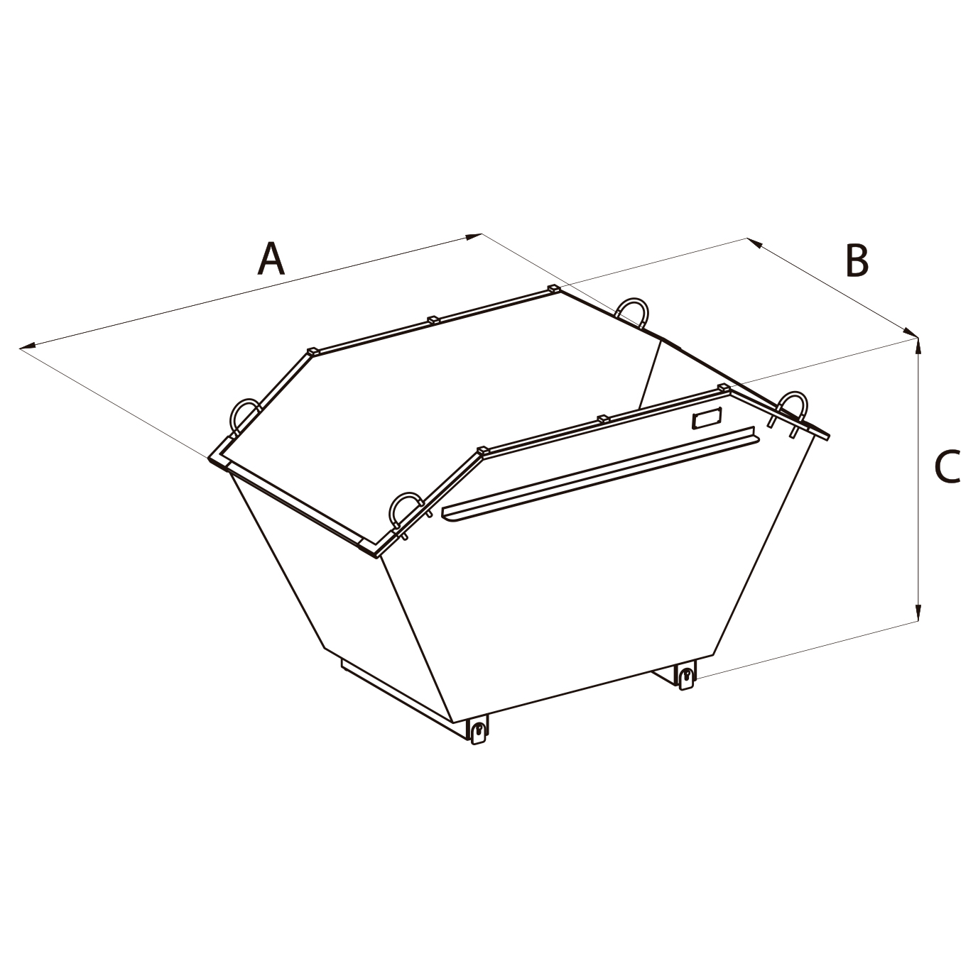 Contenedor para escombros apilable | Disset Odiseo