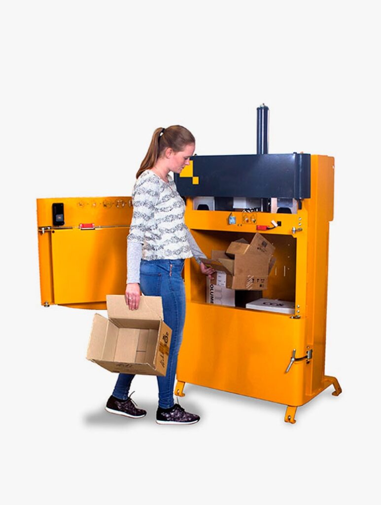 Compactadora de cartón plástico y papel