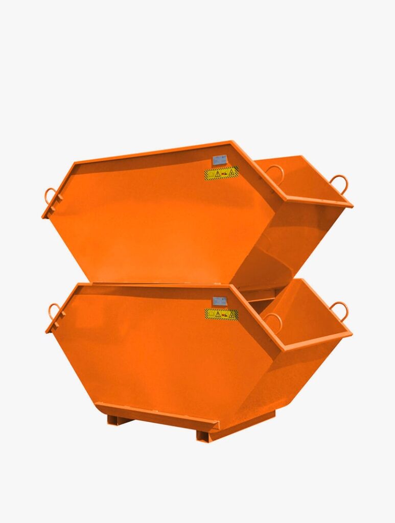 Contenedor para escombros apilable